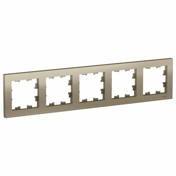 5 шт. Systeme Electric AtlasDesign Шампань Рамка 5-постовая, универсальная, ATN000505