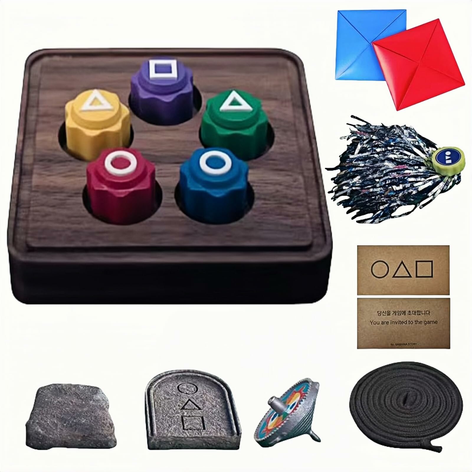 Гонки /gonggi игра корейская из сериала Игра в кальмара , семейные игры для путешествий 15 шт.