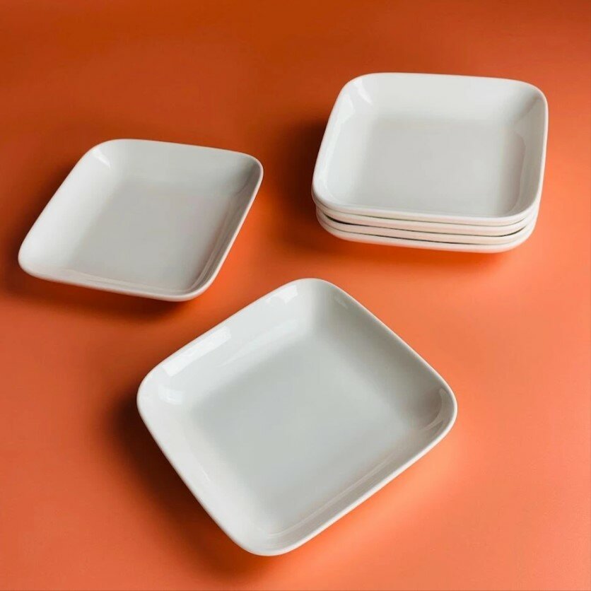 Набор из 6 квадратных блюд 18см романо Фарфор 305-155 118-305-155