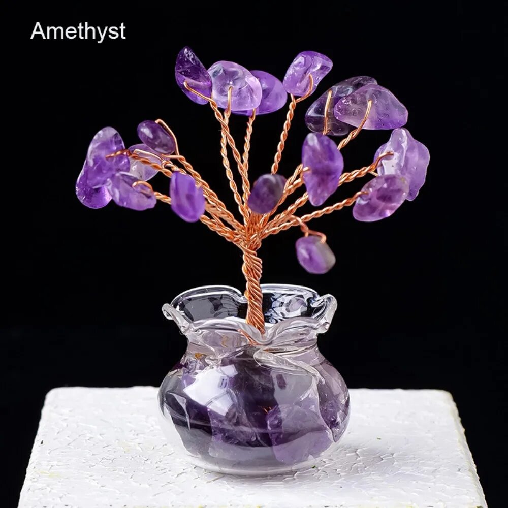 Мини-кристалл дерева макадама Фиолетовый, Amethyst