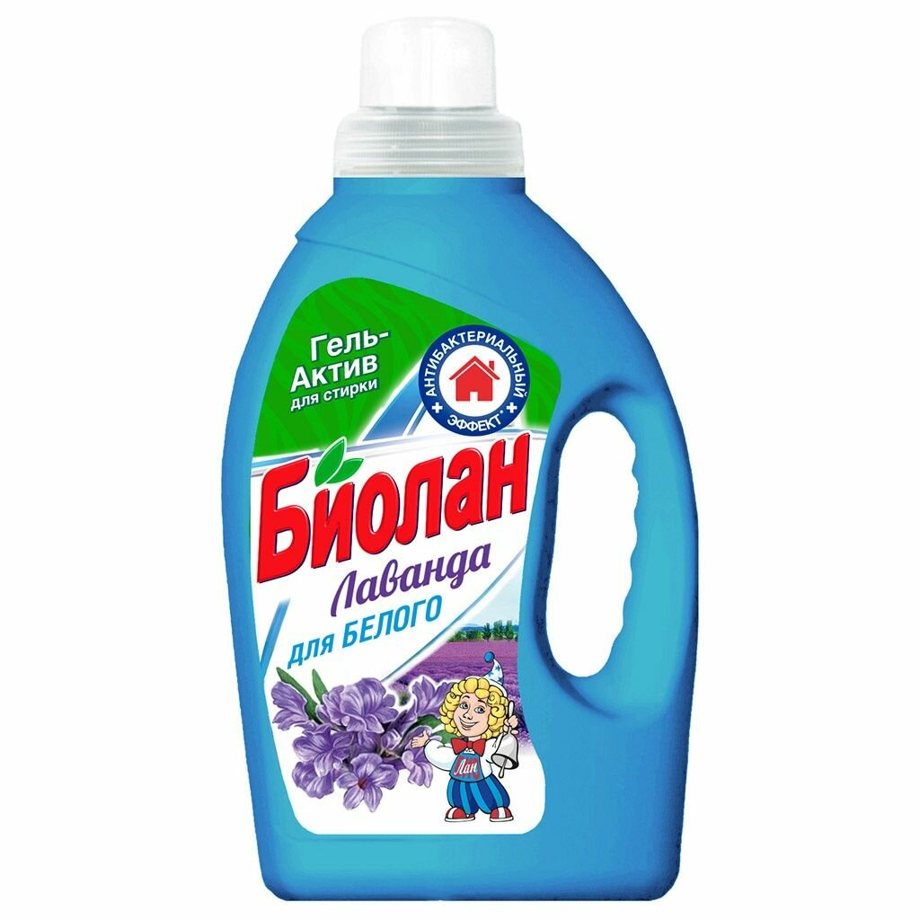 Гель для стирки белья Биолан "Лаванда", 1200 гр, 14,8х7,5х27 см