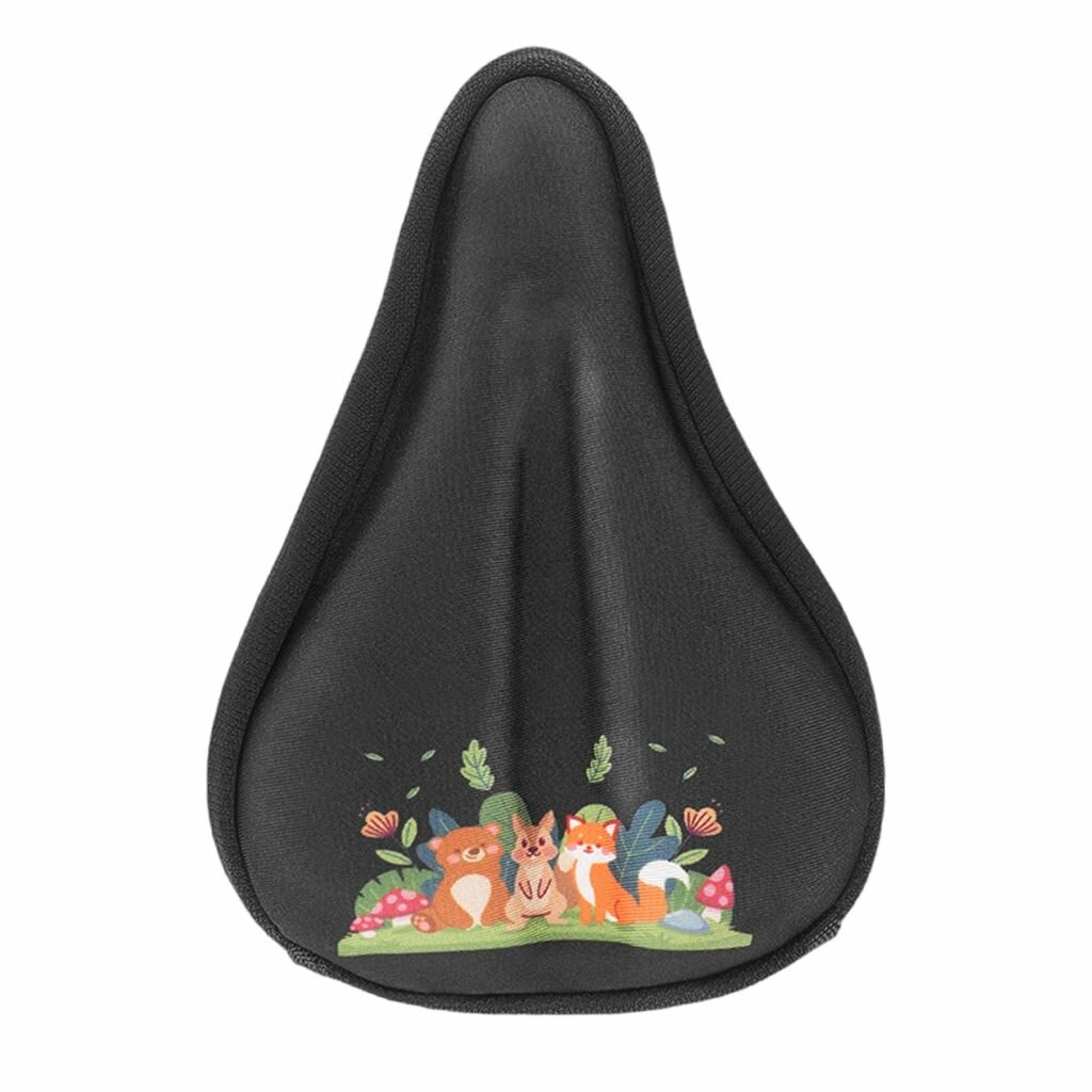 Велосипедное седло, Детское мягкое силиконовое сиденье для велосипеда - черный зоопарк - S