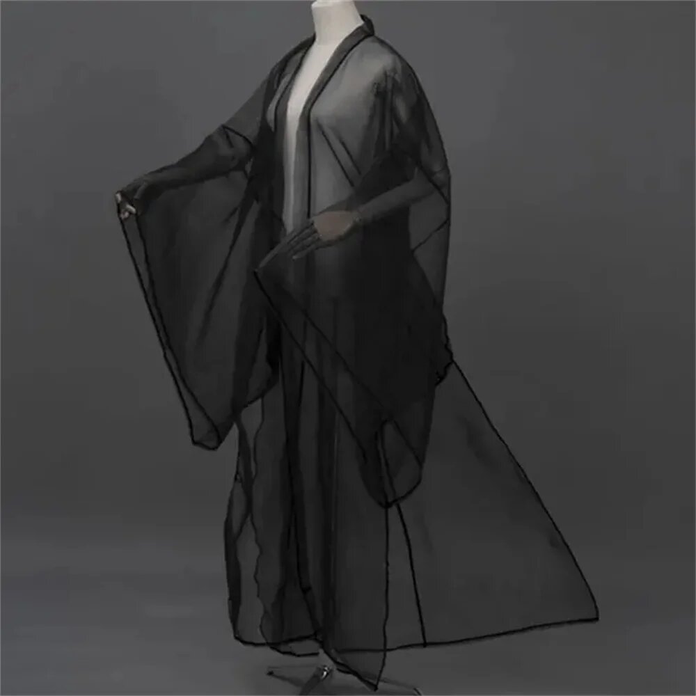 Ханьфу кардиган WUYANGTONGDA микрофибра Черный, L, 9