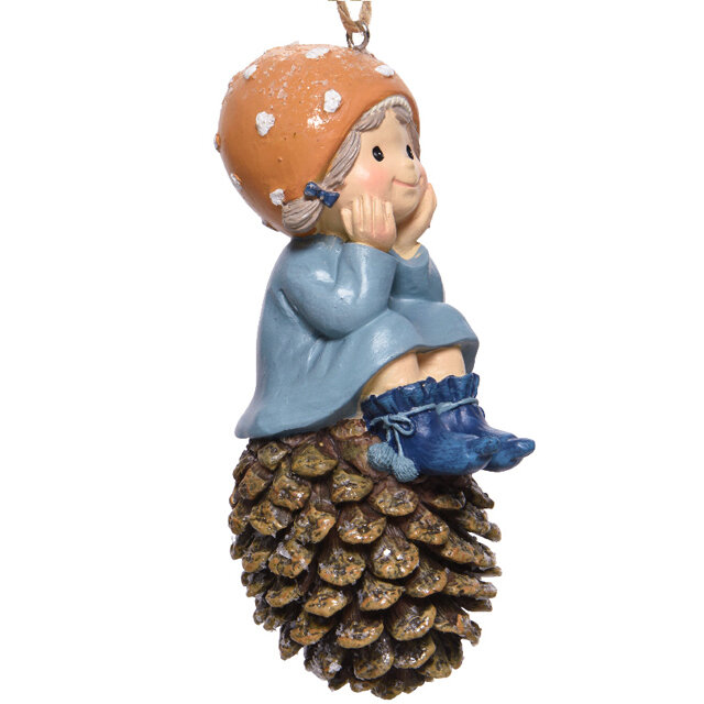 Елочная игрушка Эльфийка Эрока - Firry Forest 13 см, подвеска, Kaemingk (Кейминг), 521665-2