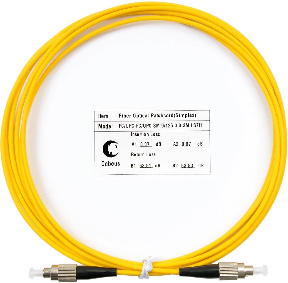 Патч-корд Cabeus 3м (FOP(s)-9-FC-FC-3m)