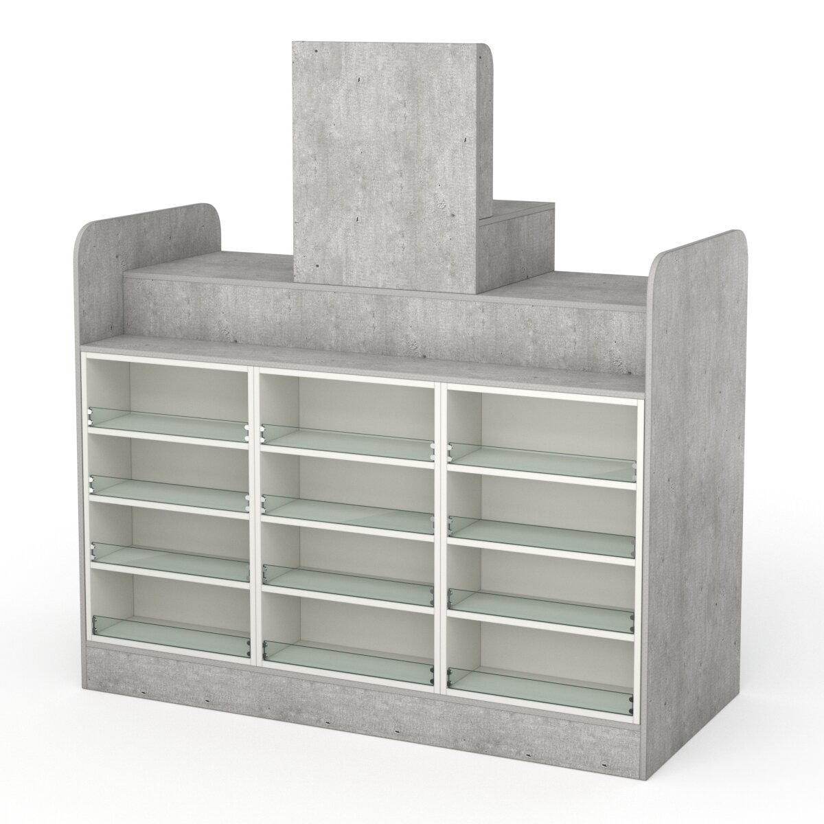 Кассовый стол "ривьера молди" №6А, Метрополитан Грей и Белый. Производитель товара - компания Westcom.