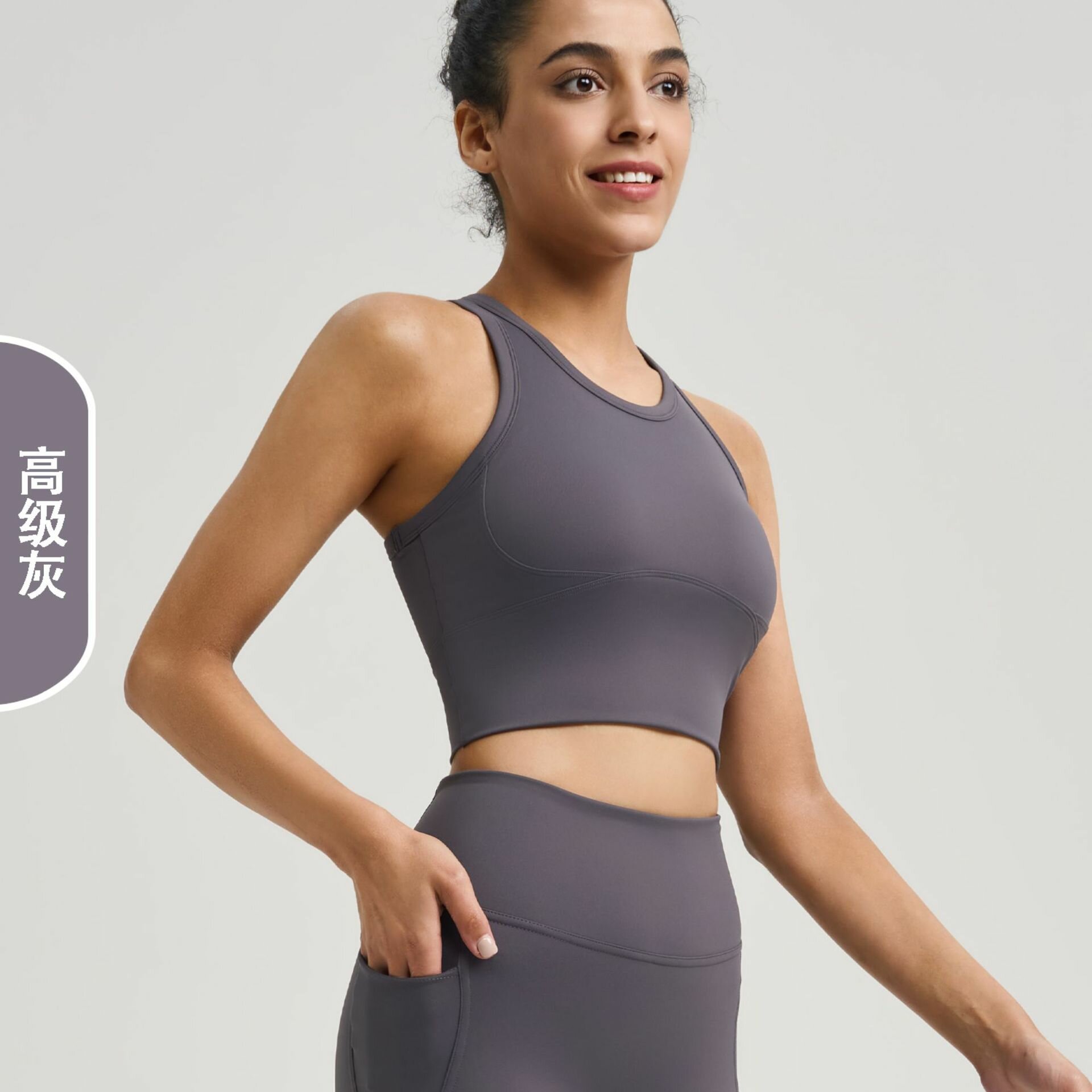 Спортивное нижнее белье, женское, размер 6/M, цвет премиальный серый