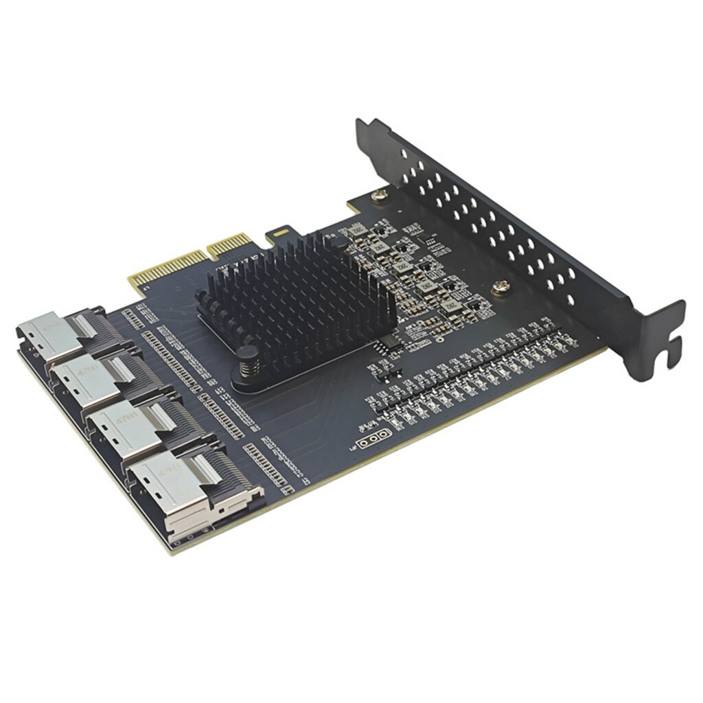 Адаптер PCIE 4 Порта SFF-8087 16 Портов SATA3.0 Плата расширения Контроллера Карты расширения Быстрая Передача Данных