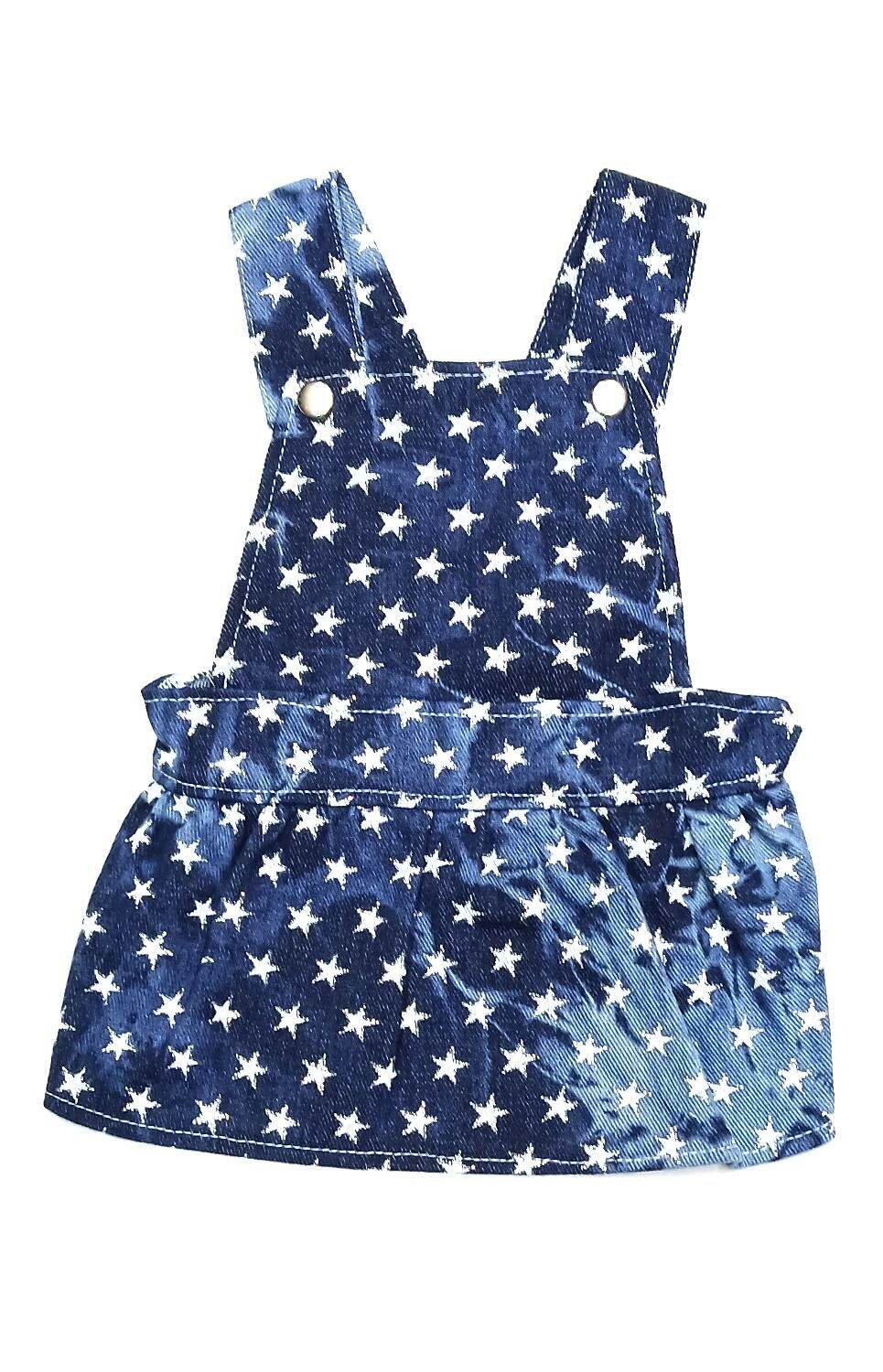 Джинсовый сарафан для собак "Звезда" (33см девочка)