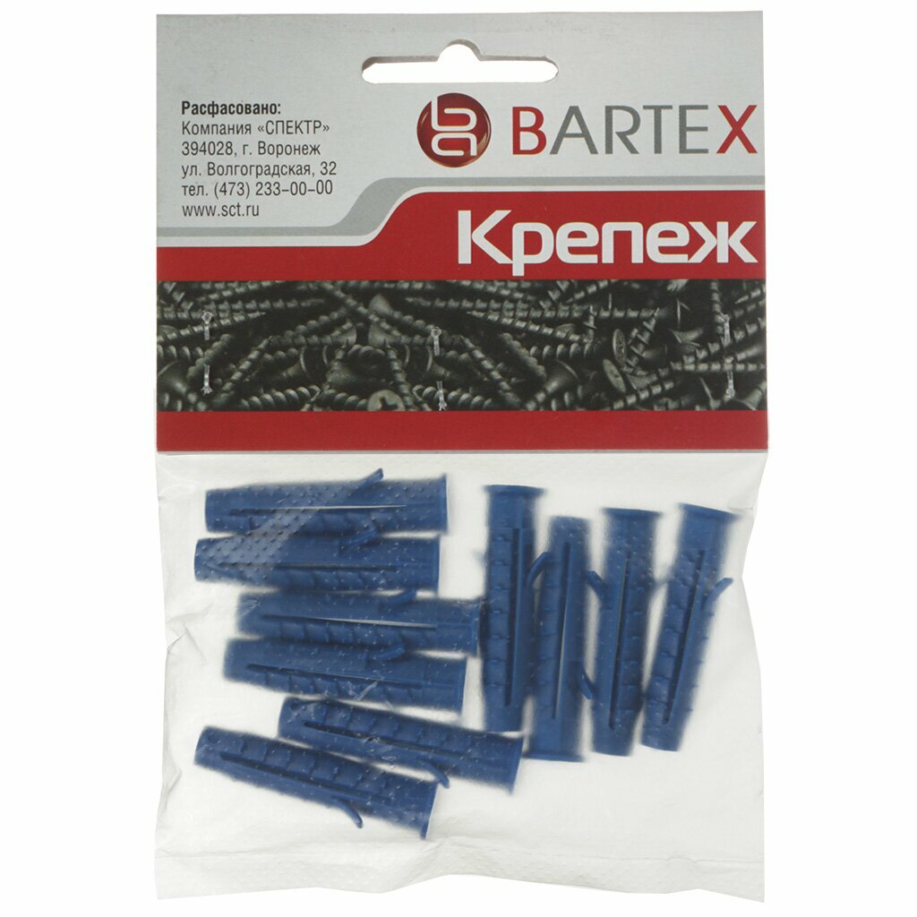 Дюбель распорный Bartex Chappai 6х40 мм, 10 шт, для крепежа, Китай