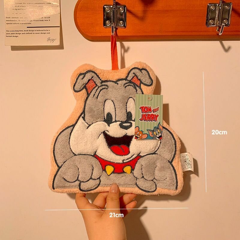 Полотенце-варежка для рук Том и Джерри (Tom and Jerry), подвесное, махровое, высоковпитывающее, быстросохнущее, для кухни