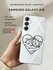 Чехол на Samsung Galaxy A16 / Самсунг А16 с принтом "Влюблённые котики рисунок 3...