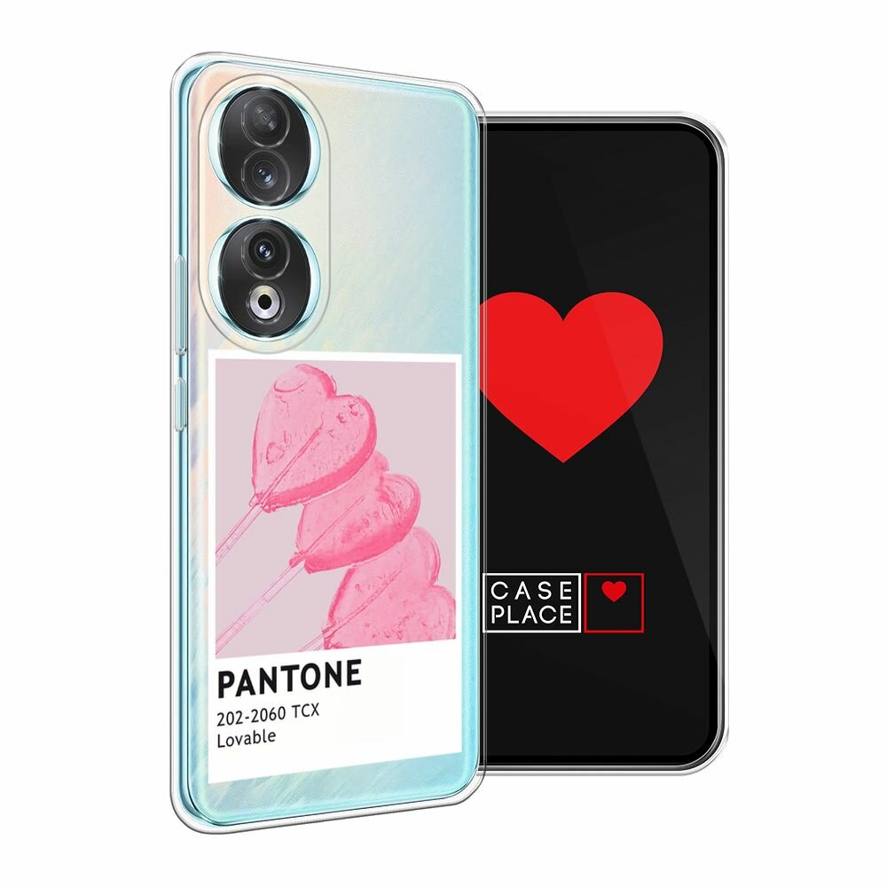 Чехол на Honor 90 / Хонор 90 с принтом "Pantone Lovable 2 - 14 февраля", прозрачный — фото 1