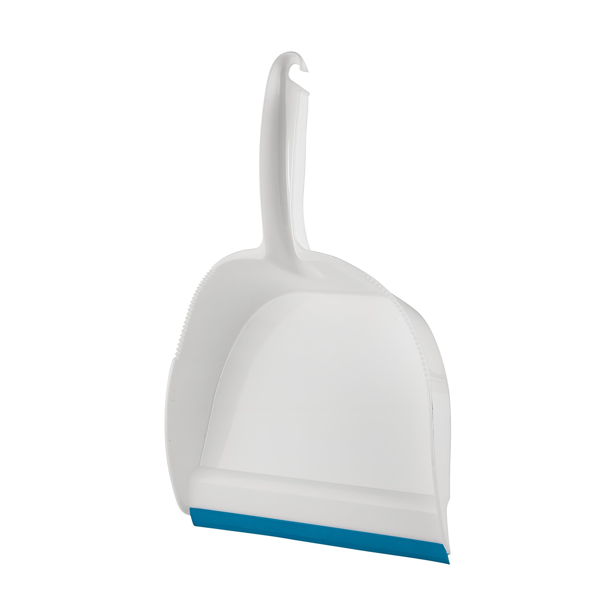 Совок для мусора "Ballet" Spin&Clean , пластиковый с резиновой кромкой, цвет: белый