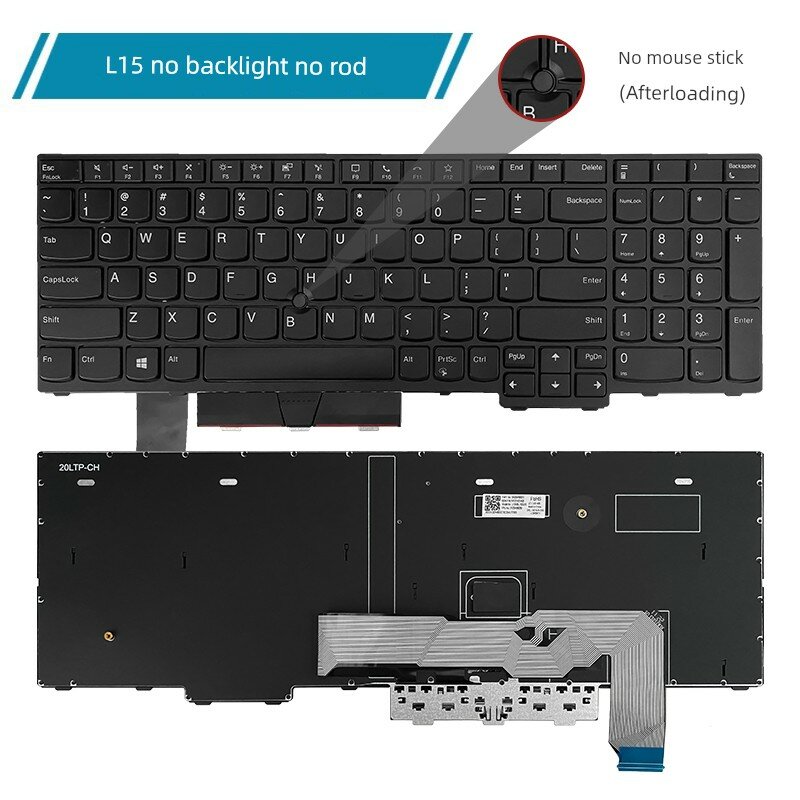 Подходит для клавиатуры Lenovo Thinkpad L15 Gen1 Gen2 P15V T15P GEN1 GEN2 GEN3 L15 Gen1/Gen2 Без подсветки Без стержня