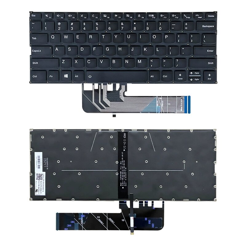 Клавиатура для ноутбука Lenovo Thinkbook 14IIL/ThinkPad E4-IIL с подсветкой, черные клавиши, одна клавиатура