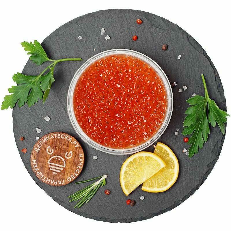 Икра красная горбуши 170г Деликатеска, вылов Сахалин 2025г, малосоленая, премиум