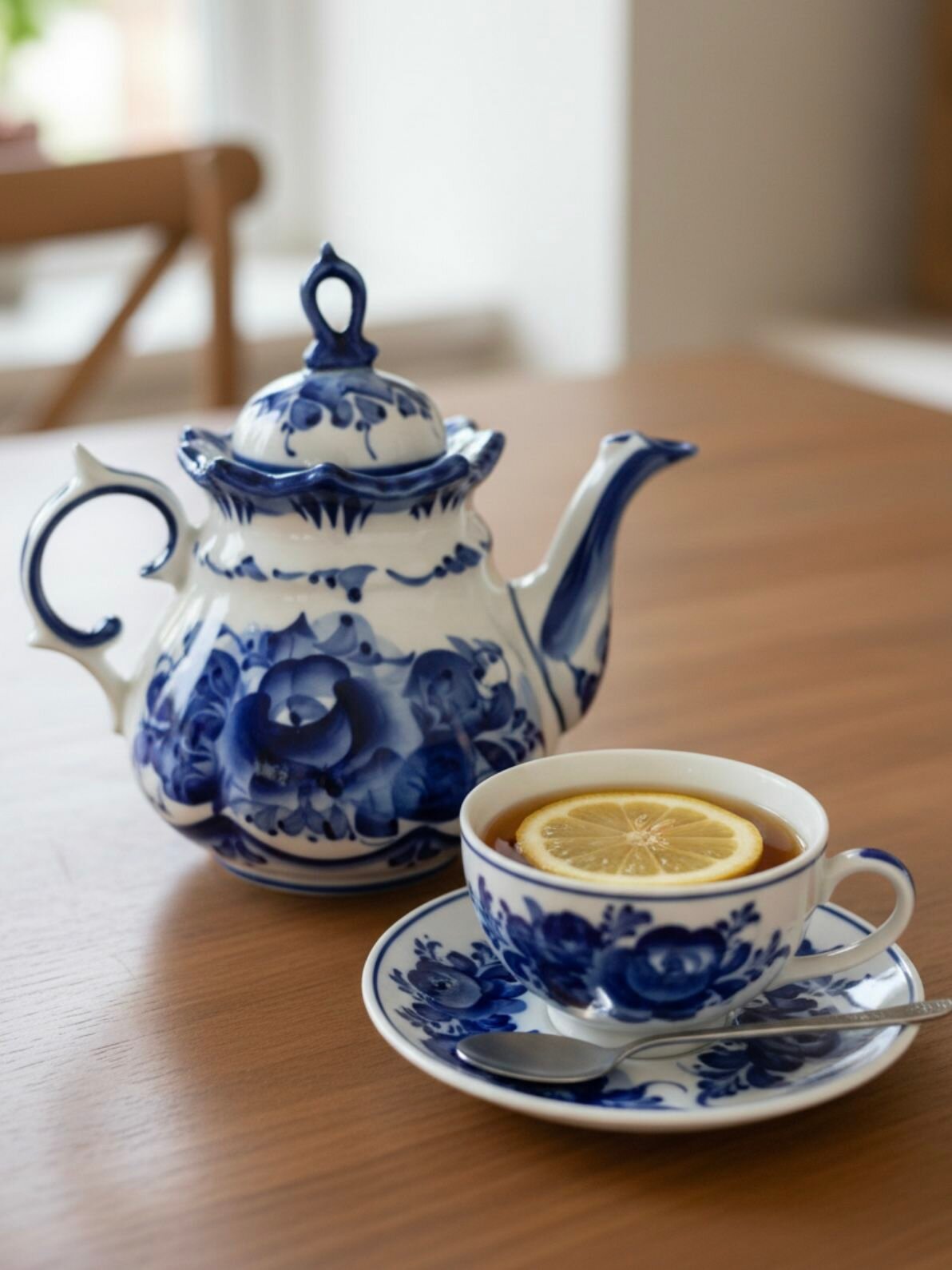 Чайник заварочный 650 мл гжель фарфор