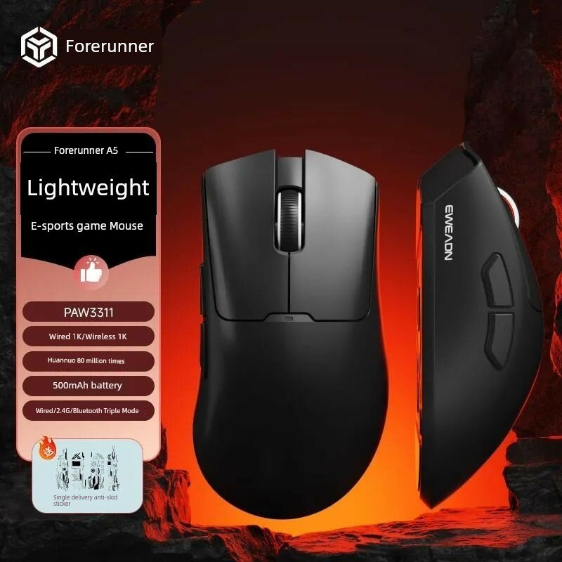 Беспроводная Bluetooth-мышь Forerunner X21 с тремя режимами подключения, легкая, для компьютера, киберспорта, игр, PUBG