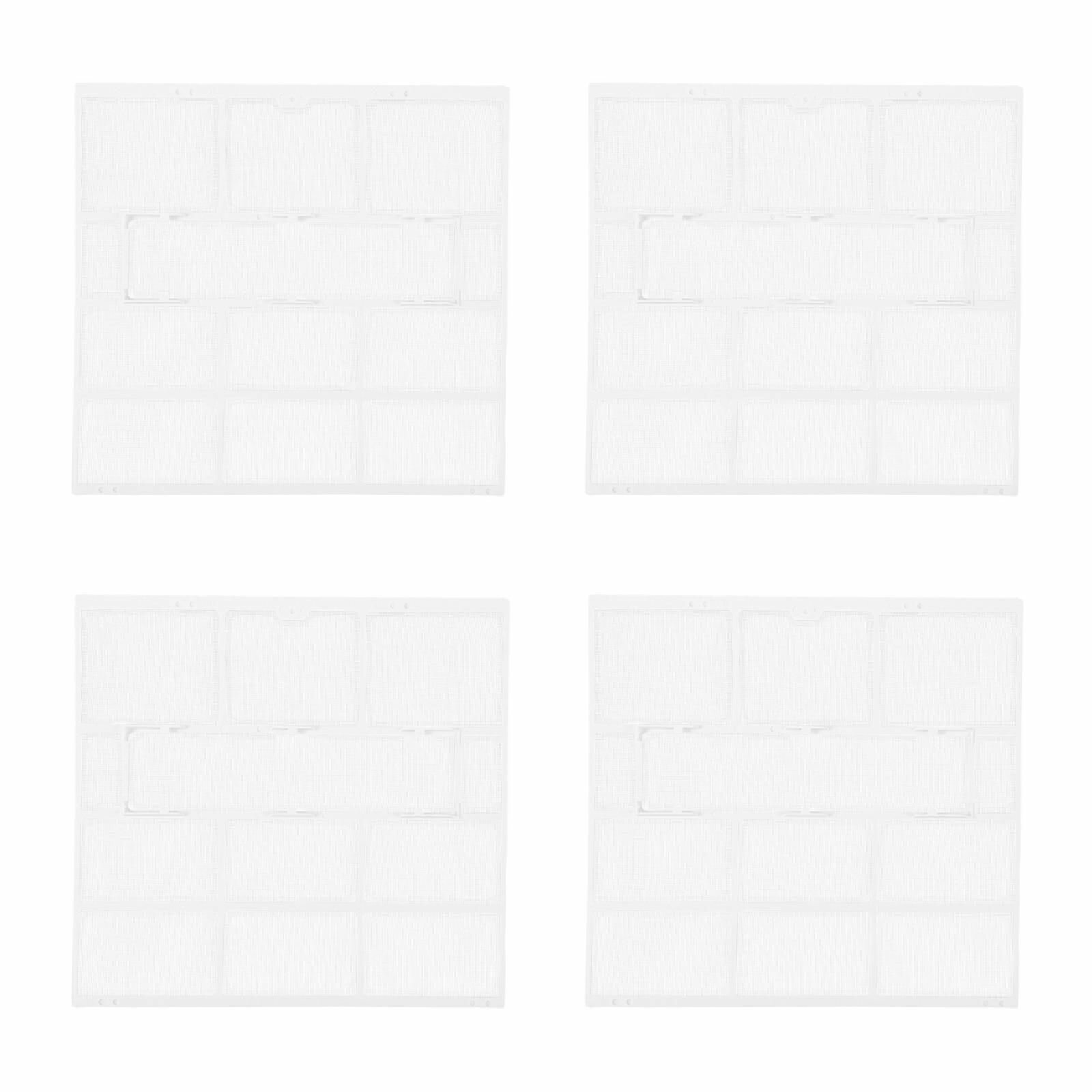 Пластиковые сетчатые фильтры для кондиционера белого цвета, комплект из 4 шт, для домашней установки