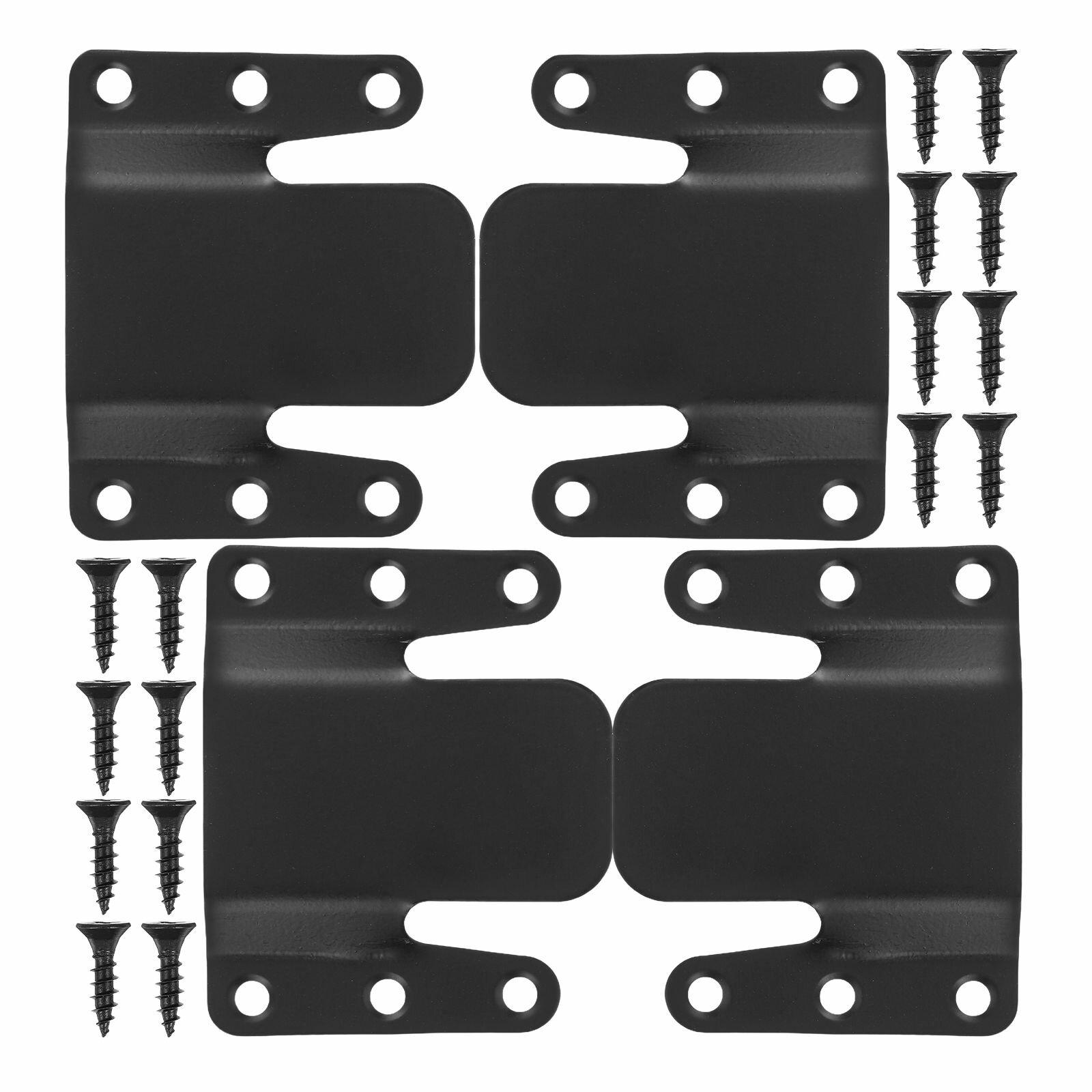 Металлические крепления для мебели черного цвета, 4 шт для соединения секционных диванов