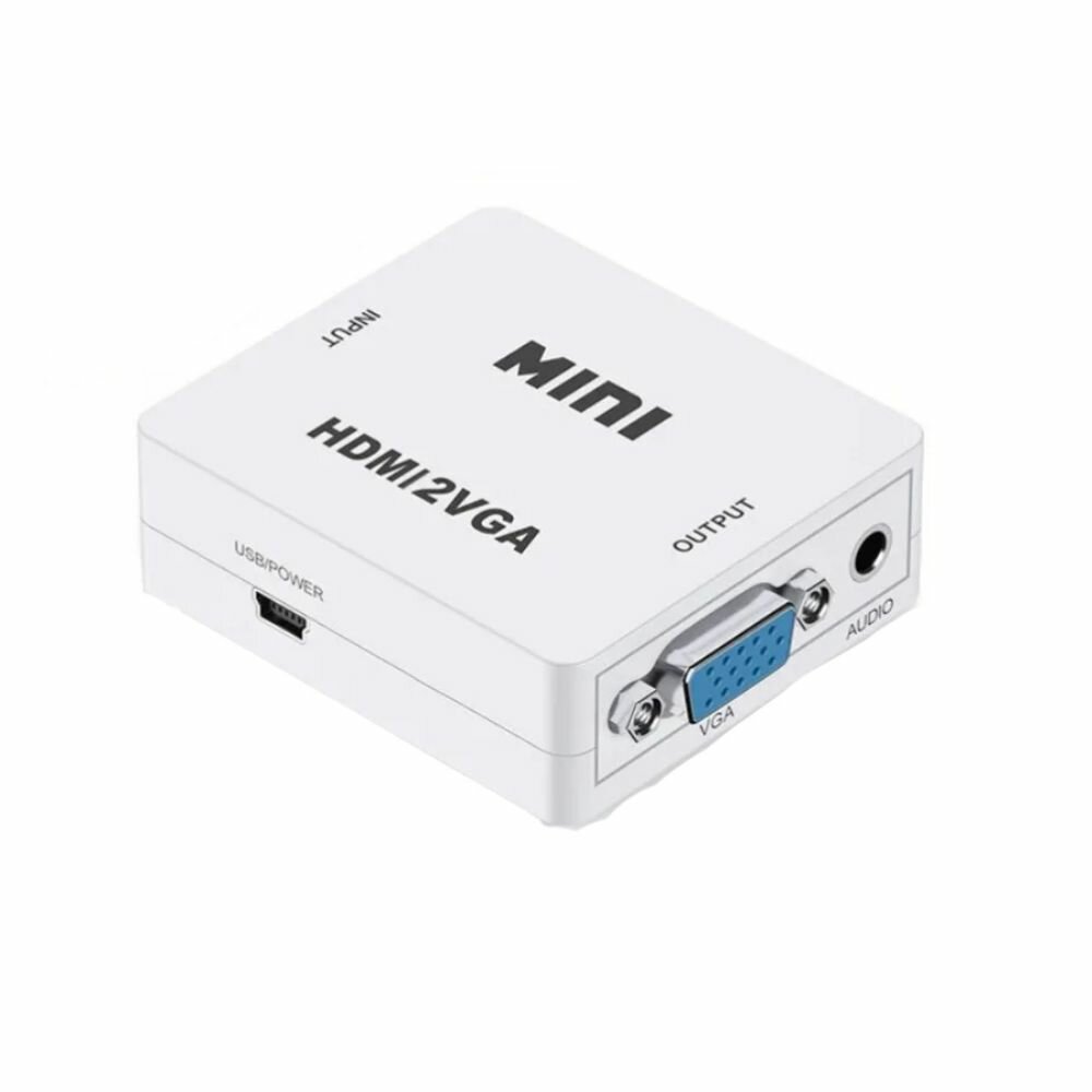 Конвертер HDMI 1080P в VGA, адаптер VGA в HDMI с аудиовыходом для ноутбука, Xbox 360, DVD-проигрывателя, ПК, HD-телевизора, проектора.