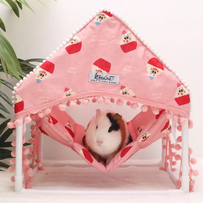 Гамак для животных, палатка cute pet paradise, розовый, хлопок, 35x25x36 см