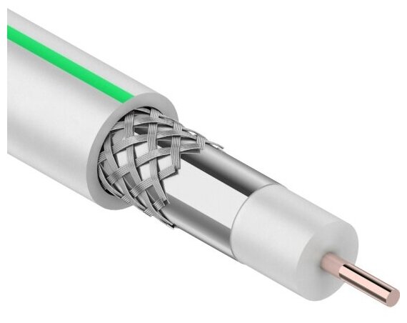 Кабель коаксиальный Proconnect SAT 703 B, CCS/Al/Al, 75%, 75 Ом, бухта 100 м, белый