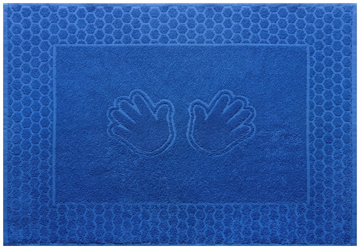 Махровое полотенце для рук Ручки синий, 50х70