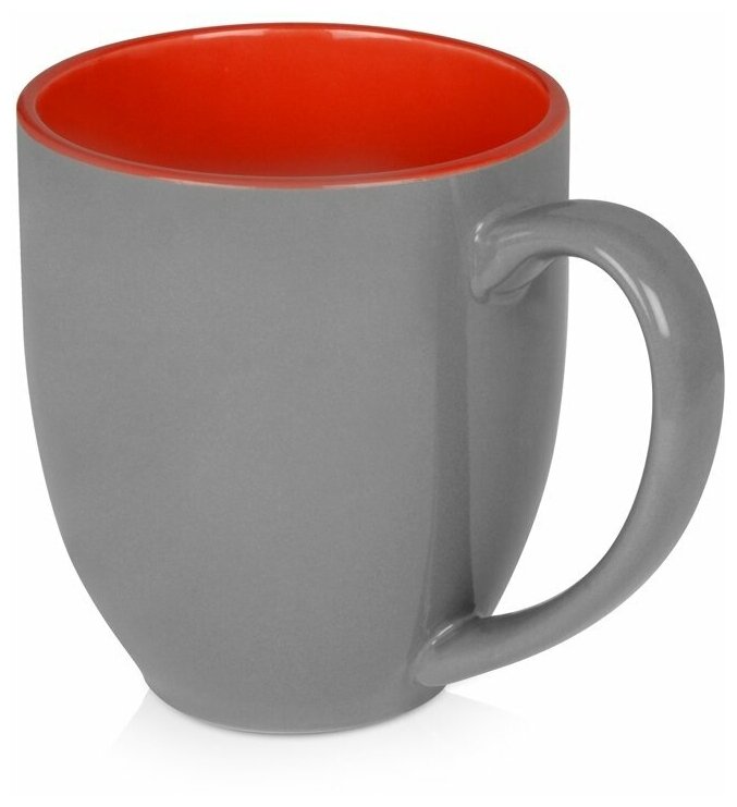 Двухцветная кружка Oasis "Gracy", 450 мл, керамика, цвет серый/красный