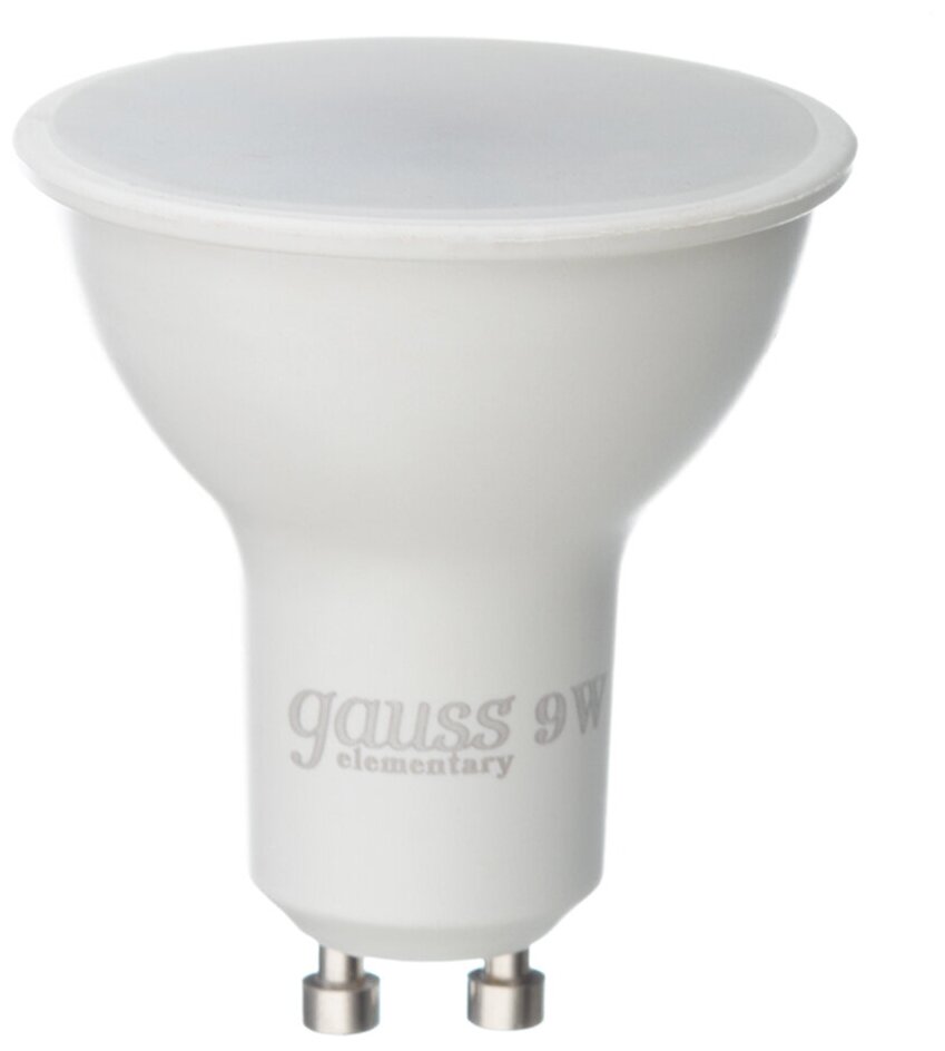 Лампа светодиодная Gauss GU10 4100К 9 Вт 660 Лм 180-240 В рефлектор MR16 матовая