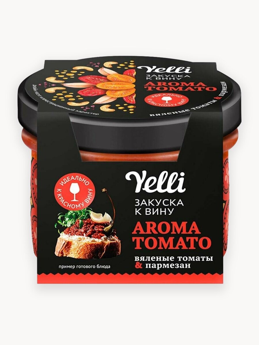 Закуска к вину Aroma tomato вяленые томаты и пармезан Yelli 100 г