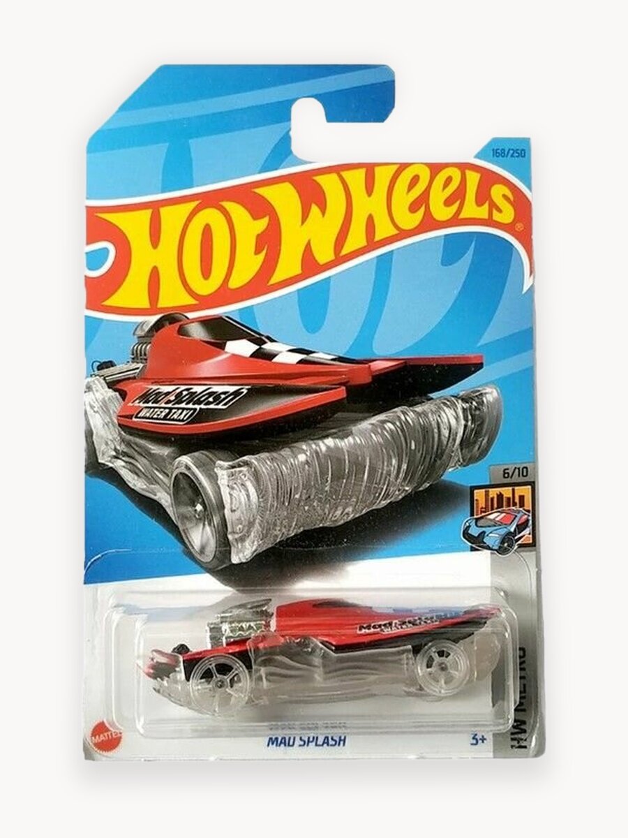 HKJ71 Машинка металлическая Hot Wheels коллекционная модель Mad Splash красный
