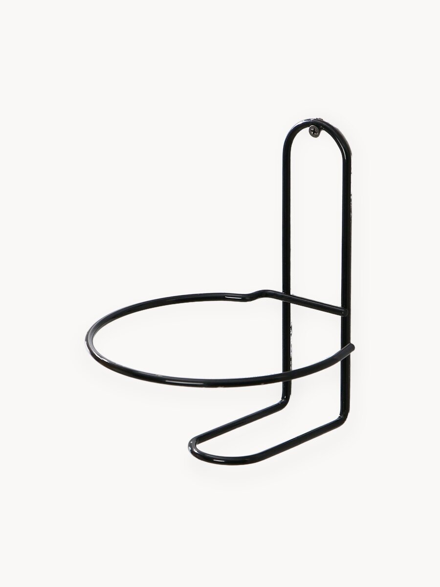 Подвес для кашпо настенный «Одиночка», диаметр 16 см, металл, чёрный