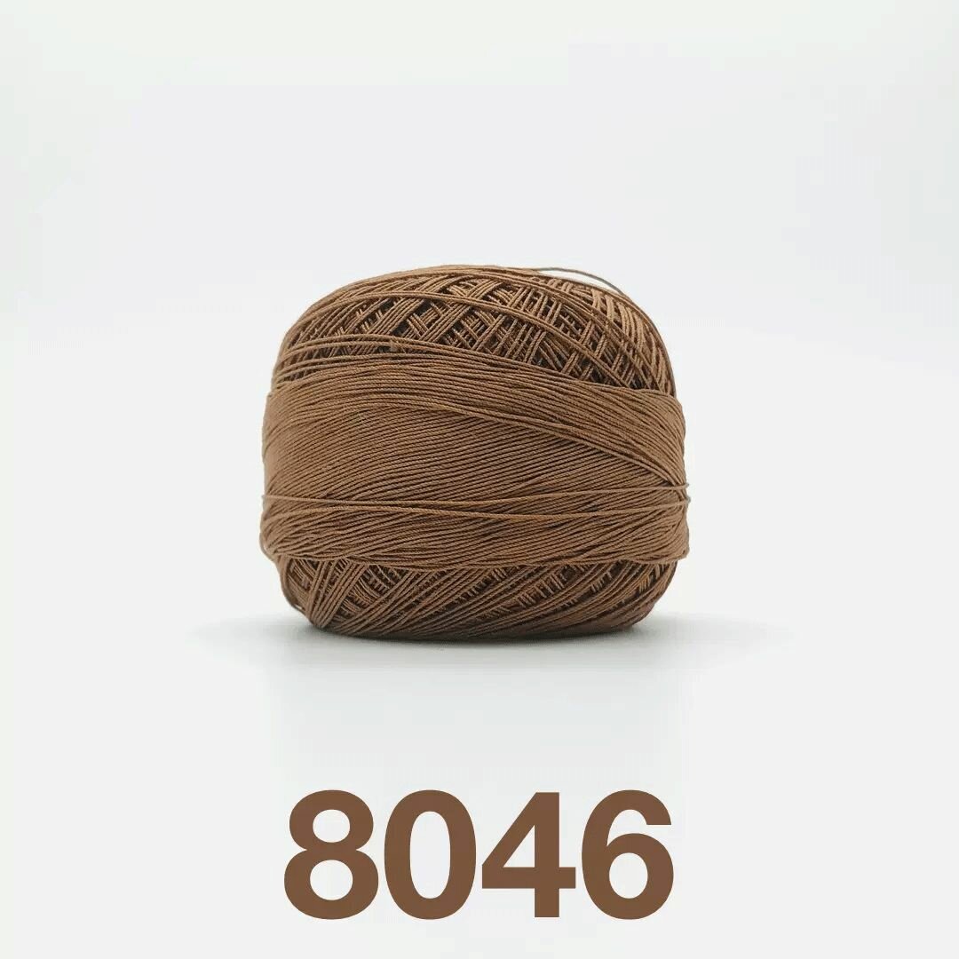 Нитки #80 для вязания кружева и украшений, 100% хлопок, 10 гр. (170 м.) цвет 8046
