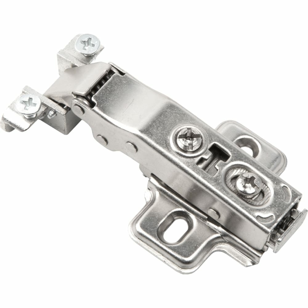 Петля для алюминиевого фасада Lemax PROF clip-on, накладная, с доводчиком, никель M330-Full