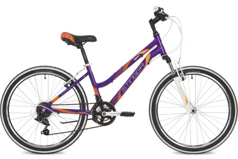 Stinger Велосипед 24" Stinger LAGUNA JR (8-ск.) (ALU рама) (рама 12, Фиолетовый)