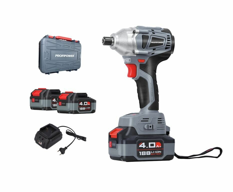 Винтоверт аккумуляторный бесщеточный ударный PROFIPOWER MKDTD-18V