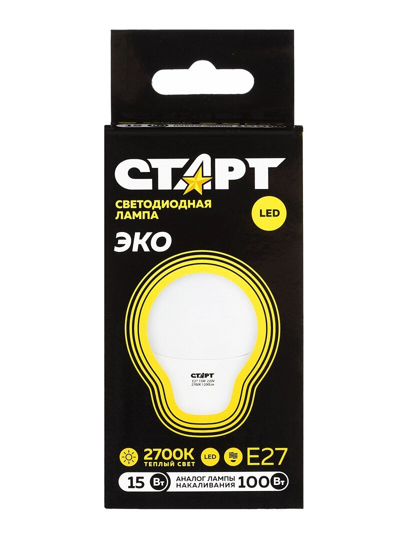Светодиодная лампа старт LED A60 15W E27 3000K