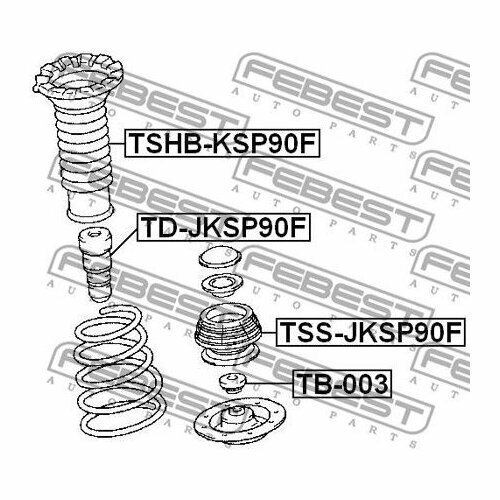 Опора амортизатора для автомобиля Toyota, FEBEST TSS-JKSP90F (1 шт.)