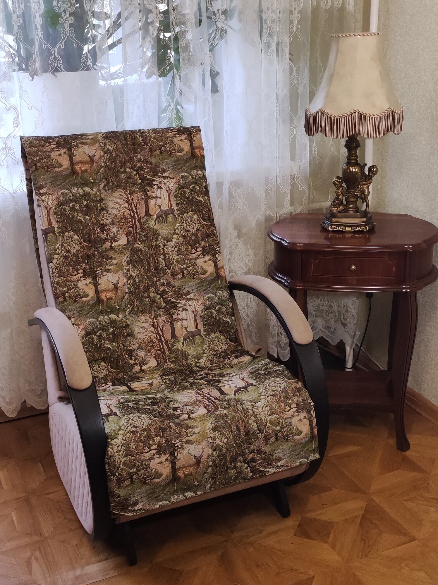 Дивандек - накидка на кресло "Олени" 80 х 200 см + Подарок