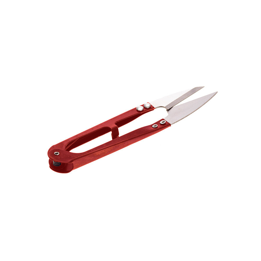 Ножницы (вспарыватель) для обрезки ниток, 115 мм / красный