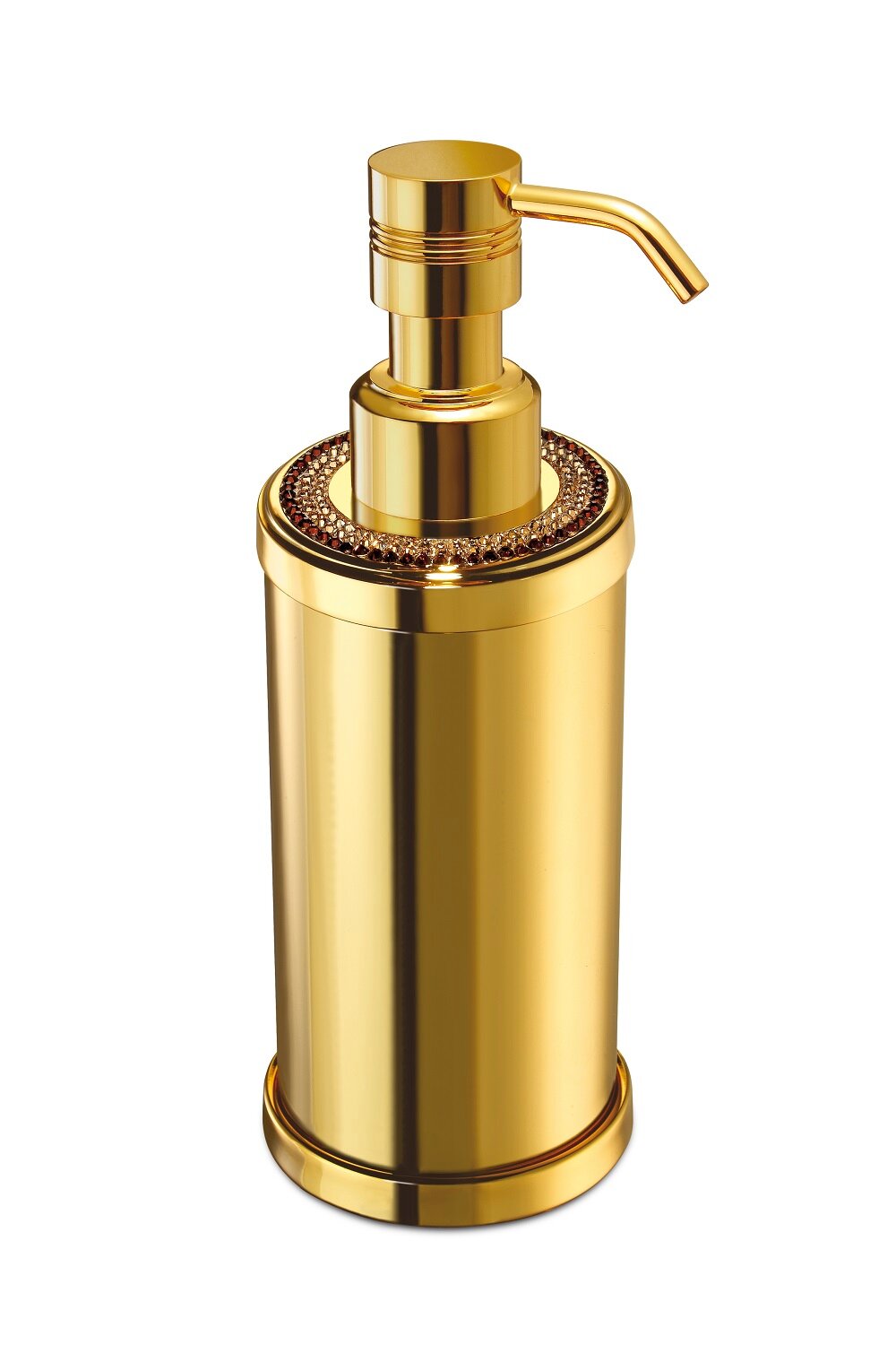 Дозатор для мыла настольный WINDISCH SHINE LIGHT 90538O золото/swarovski d65 h175