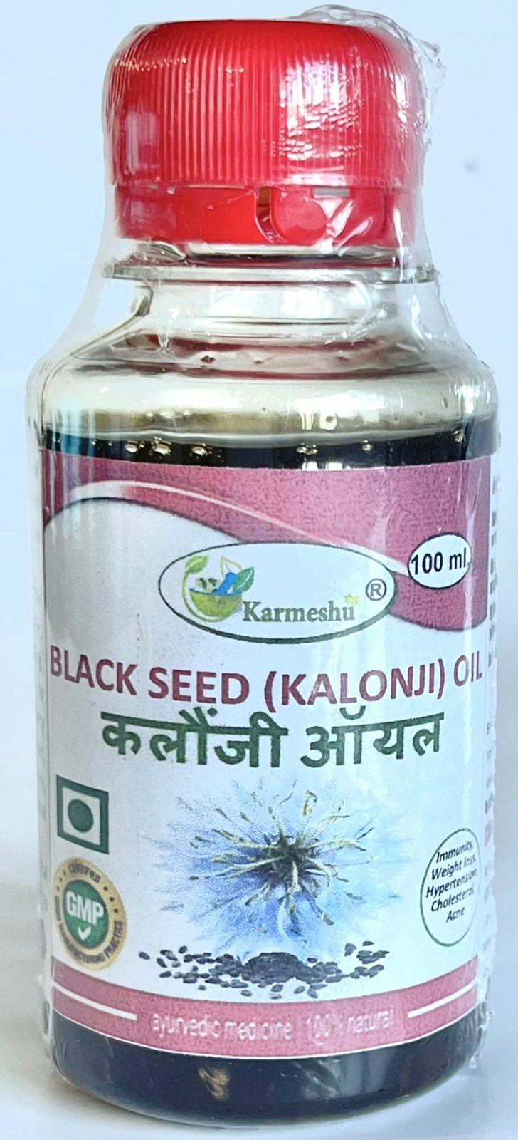 BLACK SEED (KALONJI) OIL, Karmeshu (масло черного тмина (Калонджи), Кармешу), 100 мл.