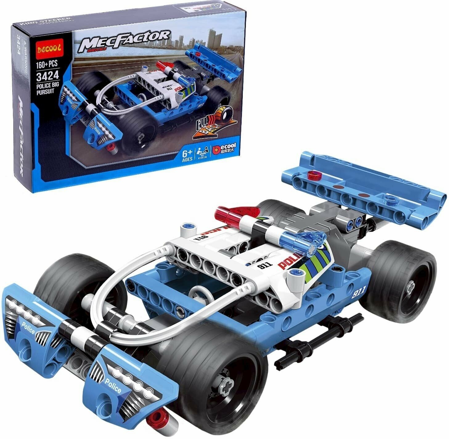 Конструктор Наша Игрушка Полицейский суперкар, инерционный (3424)