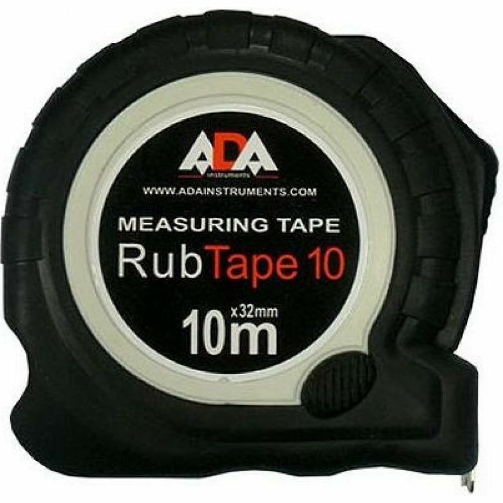 ADA Рулетка ADA RubTape 10 (сталь, с двумя стопами, 10 м) А00154