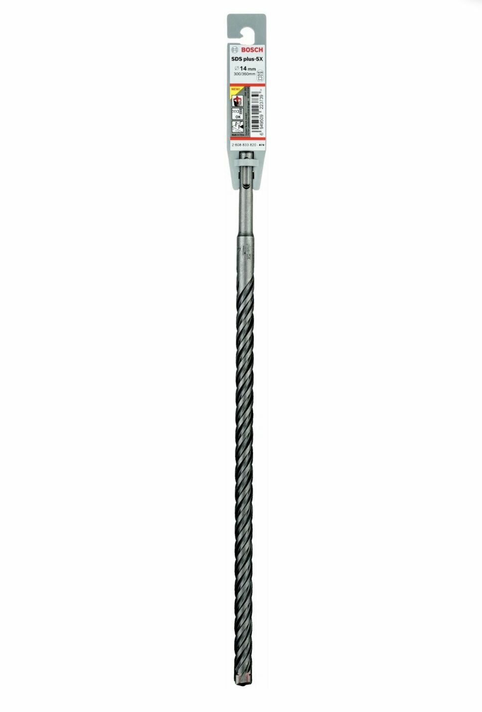 Бур по бетону SDS Plus-5X 14x300x360 мм