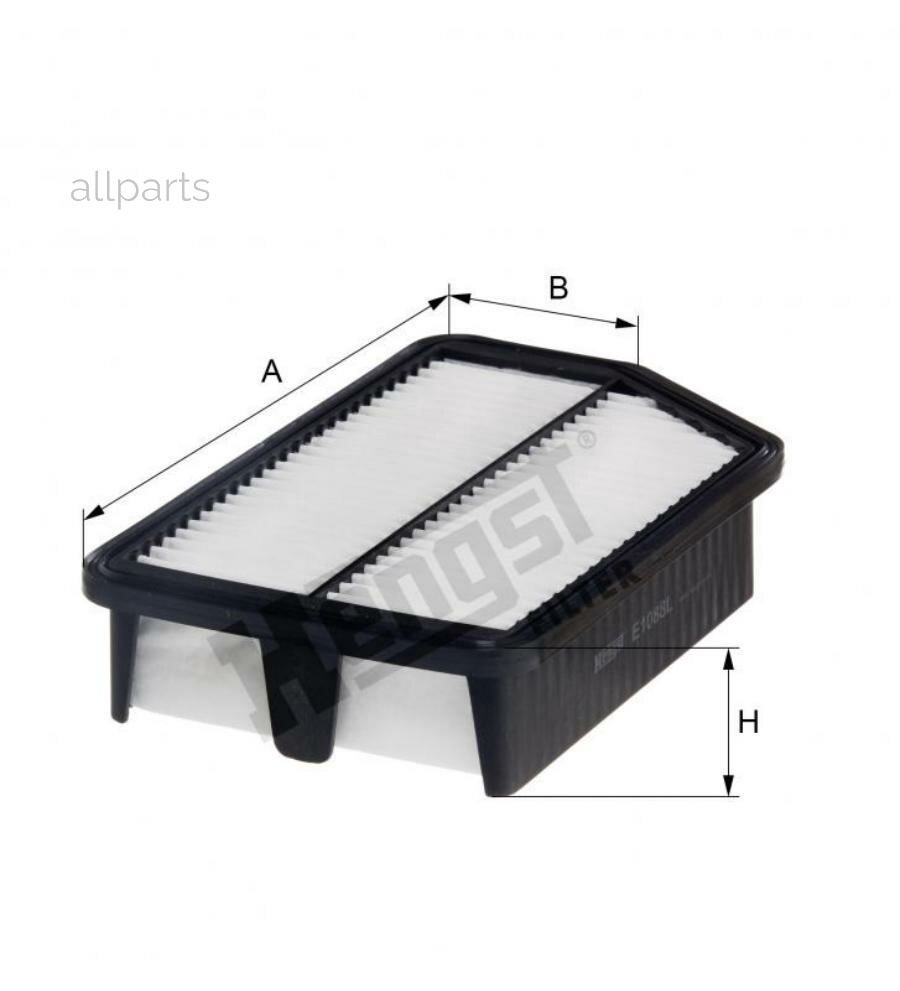 HENGST FILTER E1088L Фильтр воздушный