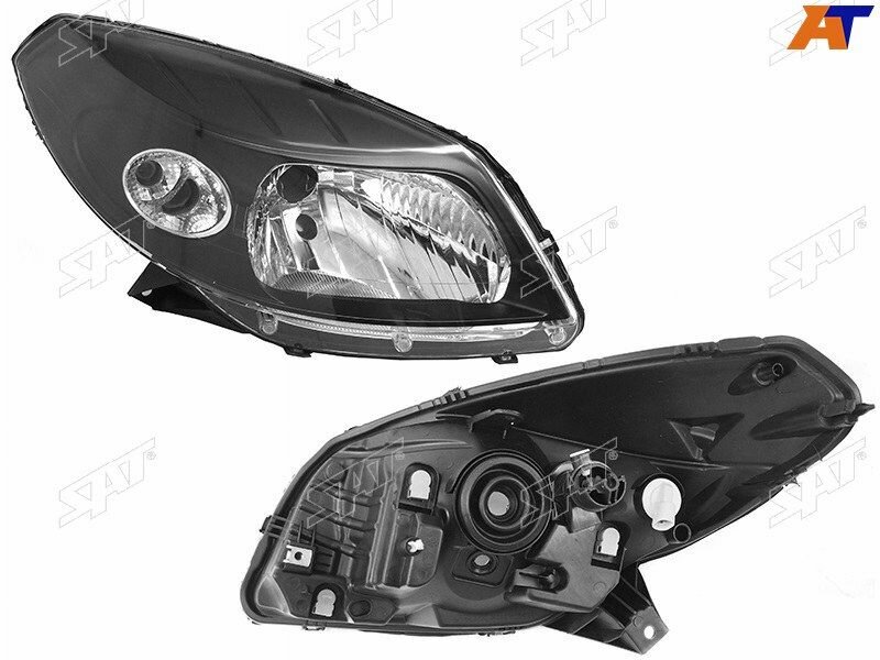 . SAT Фара для RENAULT SANDERO, SANDERO STEPWAY 10-14 правая черная