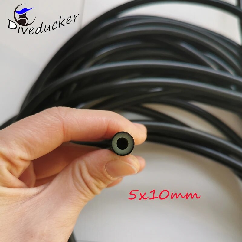 Латексные ремешки для подводной охоты 1 метр Черный, 5mmx10mm Black